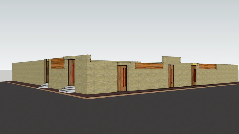 modern gate groove design | 3D Warehouse