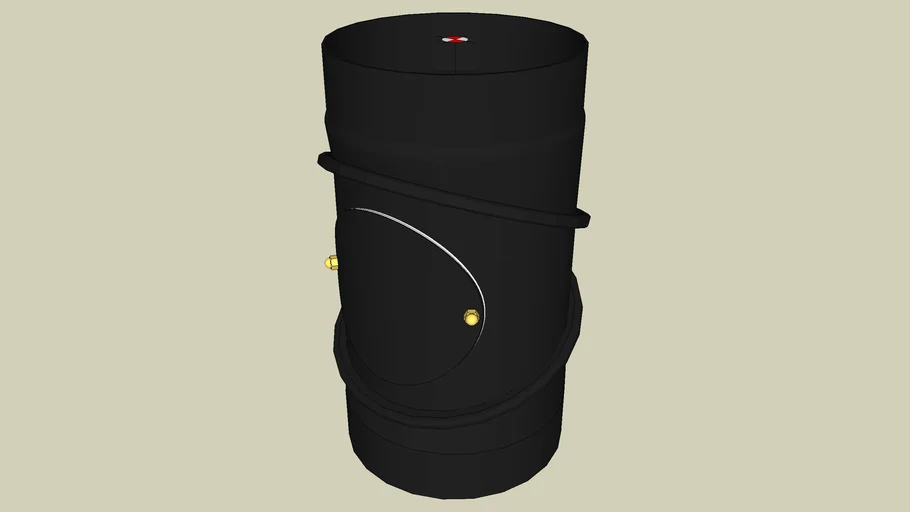 adjustable steel elbow with clean-out for fireplace | 3D Warehouse