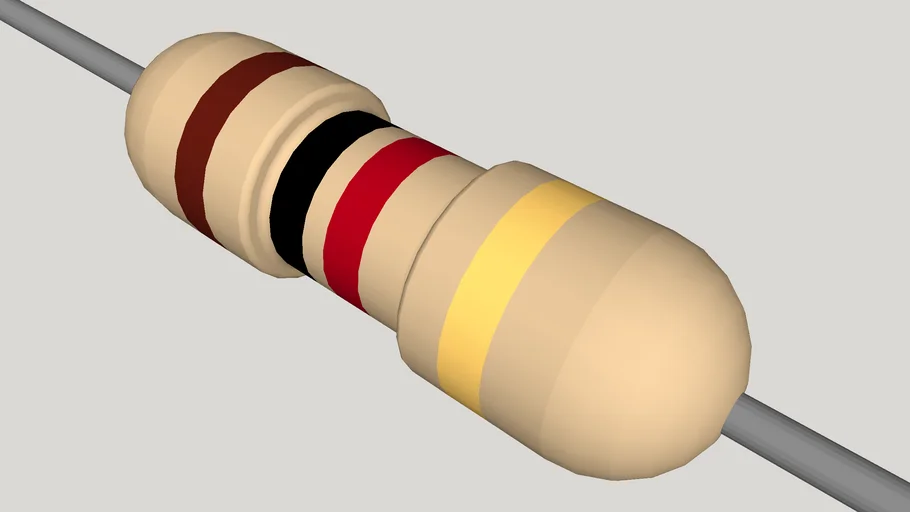 1 Kilo Ohm resistance from Arduino Starter Kit | 3D Warehouse