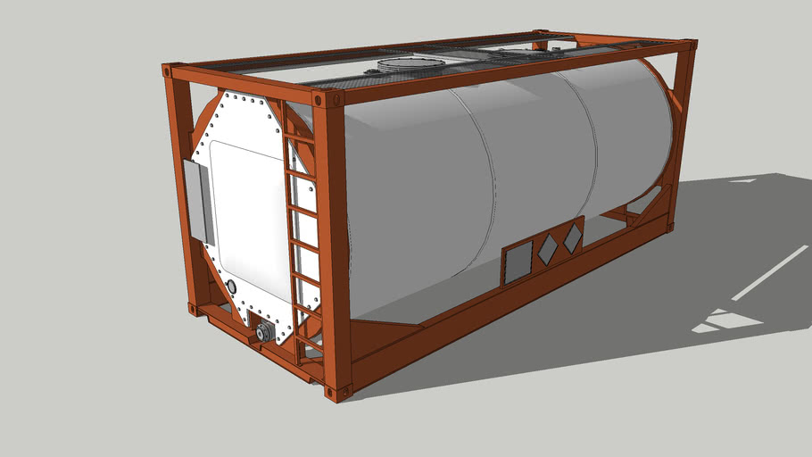 Gas/Liquid 20ft Chemical Container B - Tank Type B | 3D Warehouse