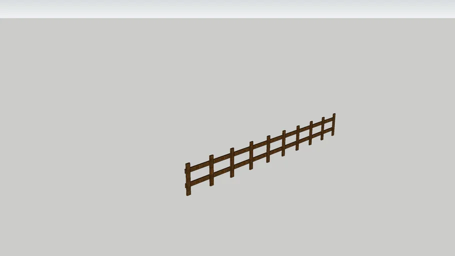 simple wooden handrail | 3D Warehouse