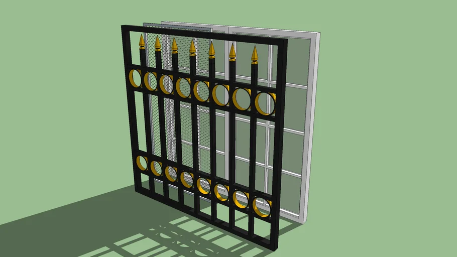 Ventana con Mosquitera y Protector | 3D Warehouse