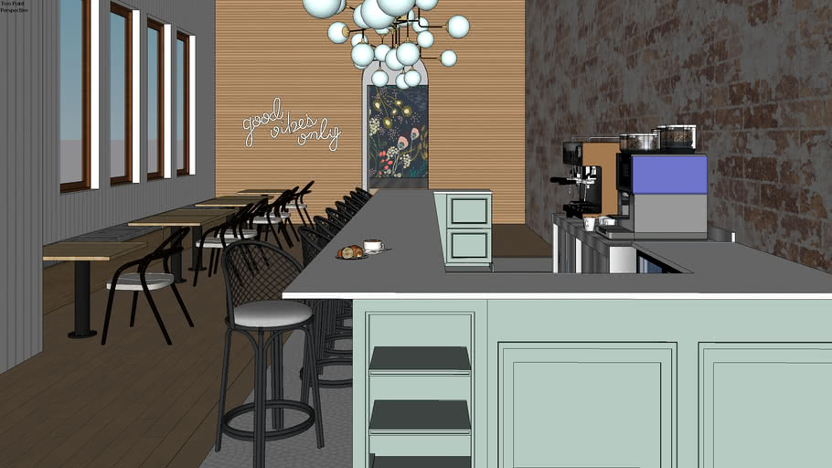 Vintage Coffee Shop Interior | 3D Warehouse