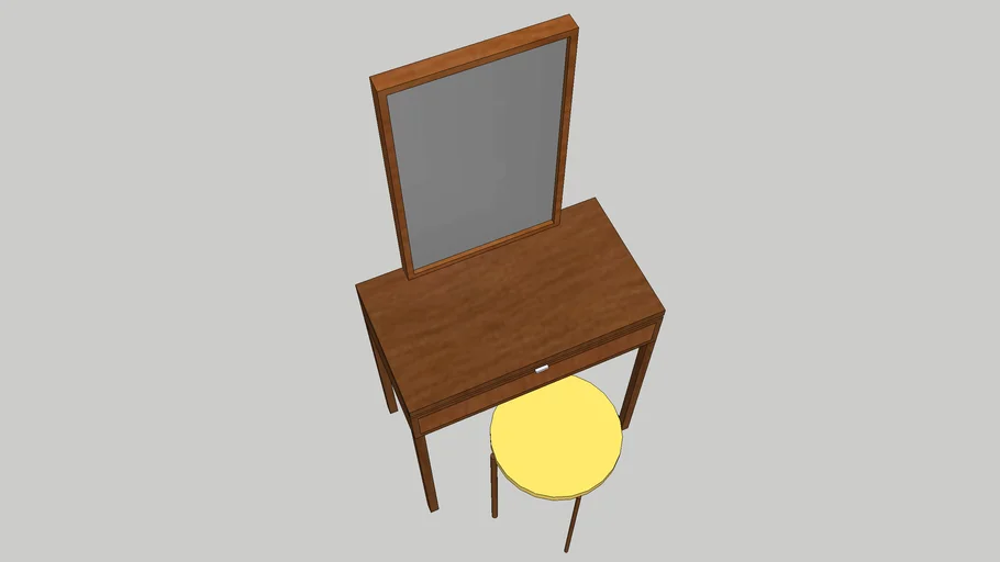 Makeup desk and chair | 3D Warehouse