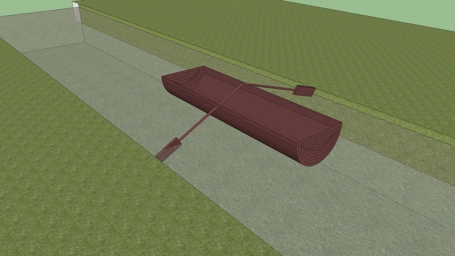 canoe in river | 3D Warehouse