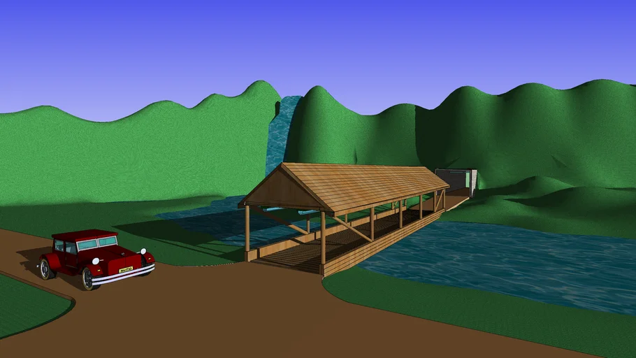 Covered Bridge,3d challenge 017 | 3D Warehouse