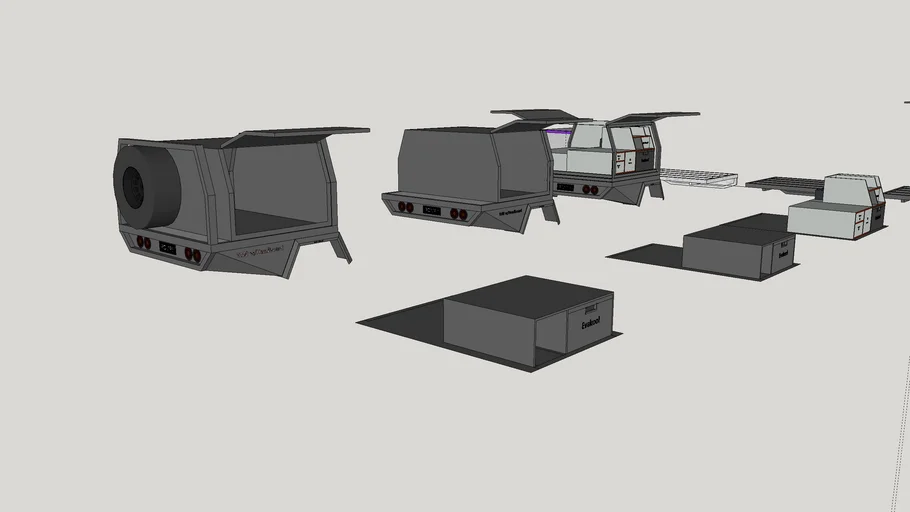 1500x1780 Basic Tray and Canopy Fitout | 3D Warehouse