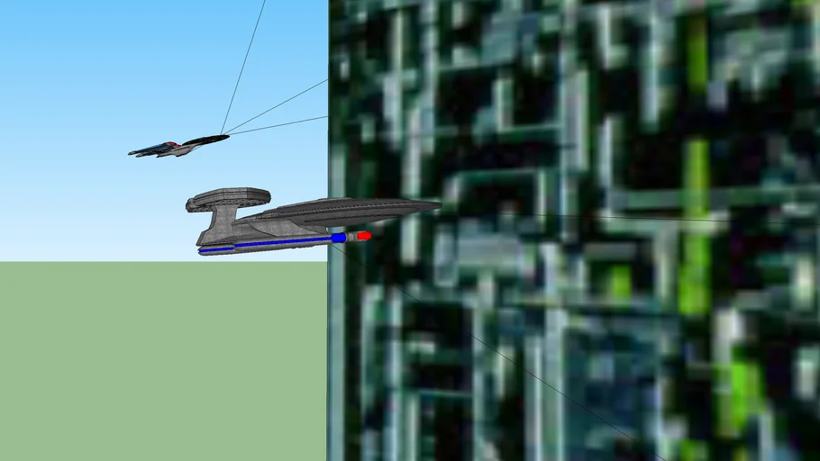 Nebula class, Enterprise-E, and Borg Cube, Version 2 | 3D Warehouse