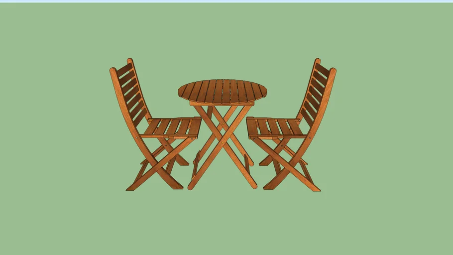 Mesa con sillas de teca | 3D Warehouse