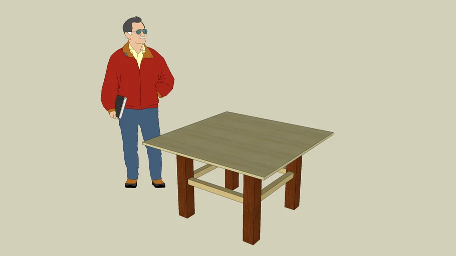 Elegant Farm Table-4x4 | 3D Warehouse