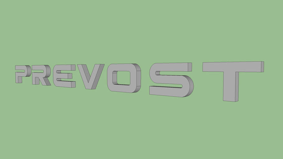 PREVOST NAME PLATE LOGO | 3D Warehouse