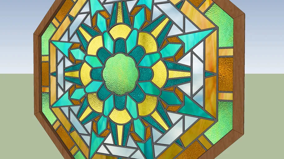 Stained Glass Panel 0326 (Wall or Window Art) | 3D Warehouse