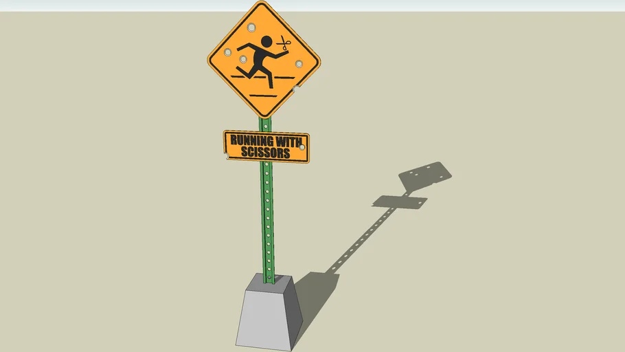 Postal Running with scissors | 3D Warehouse