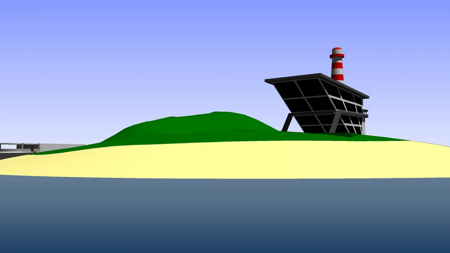 Island With Own Lighthouse and Harbour | 3D Warehouse