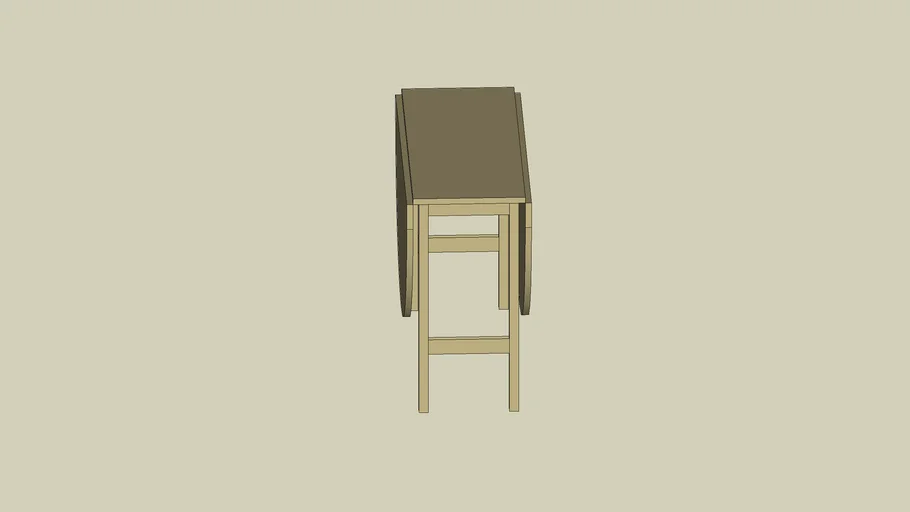 Folding Table - Folded - Dimensioned | 3D Warehouse
