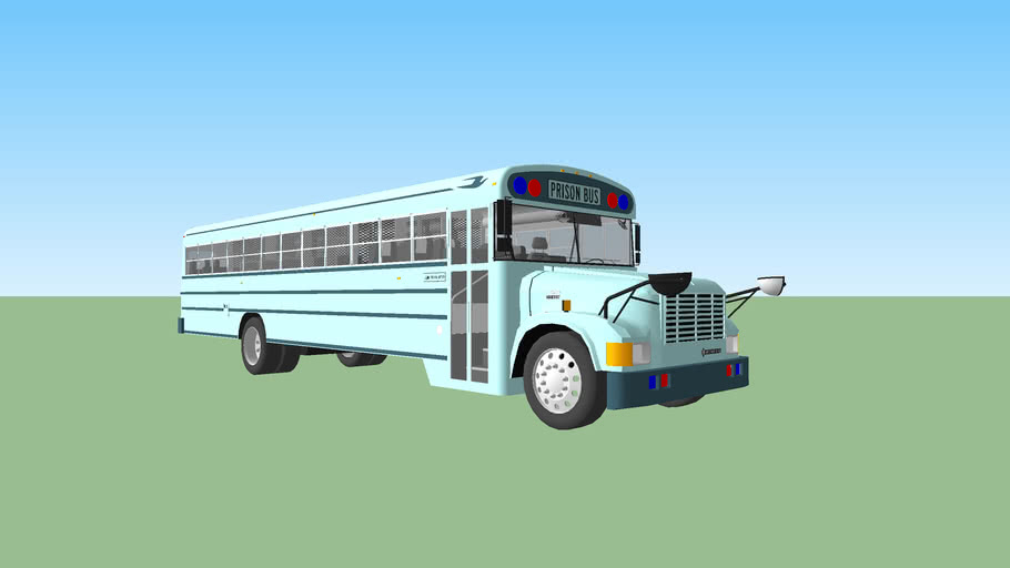 2002 Blue Bird Conventional 3800 Prison Bus | 3D Warehouse
