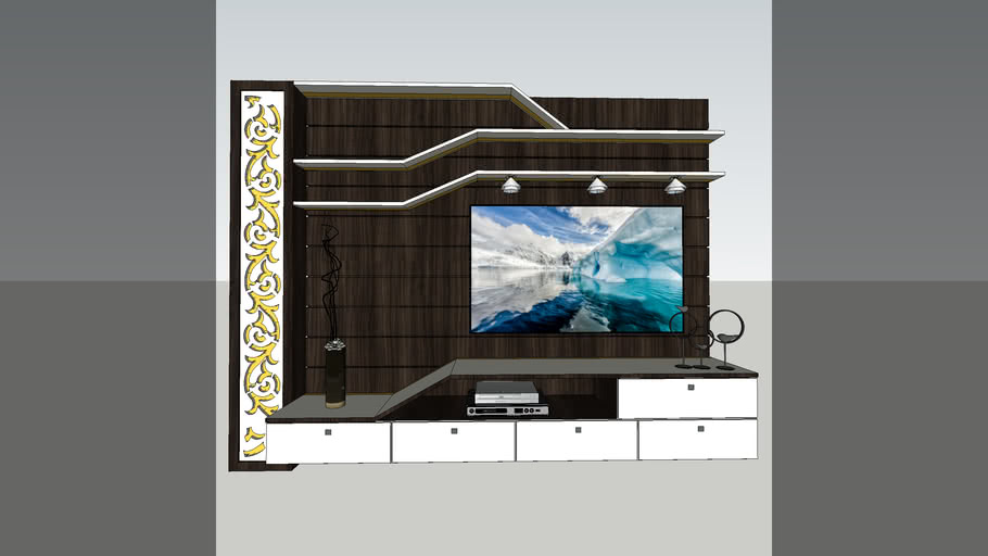 tv unit design | 3D Warehouse