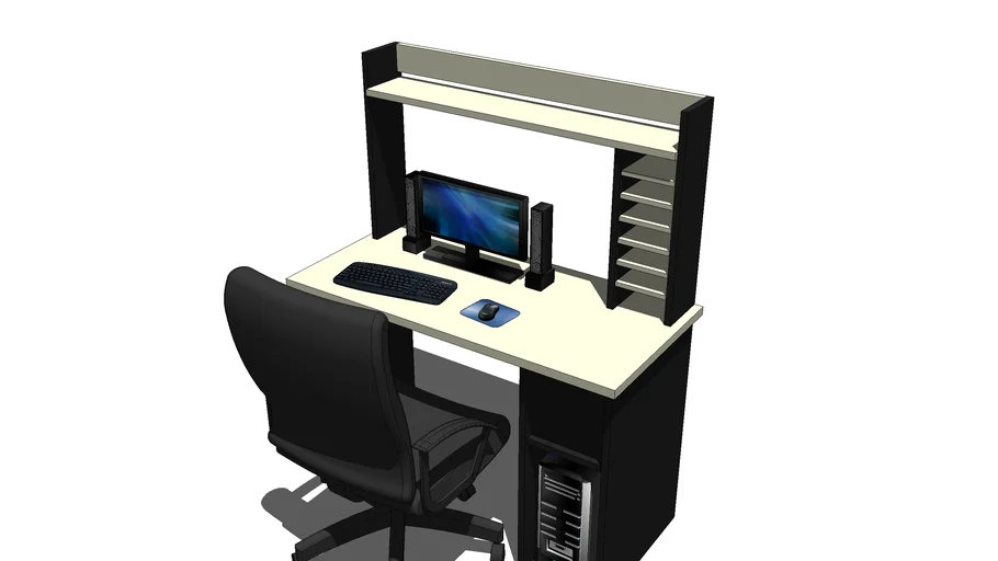 computer desk 03 | 3D Warehouse