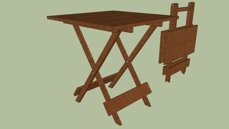 Mesa dobrável 70cm x 70cm | 3D Warehouse