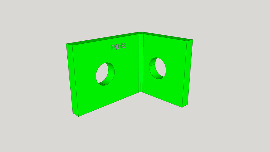 Unistrut P1068, 2 Hole, 90 deg Fitting | 3D Warehouse