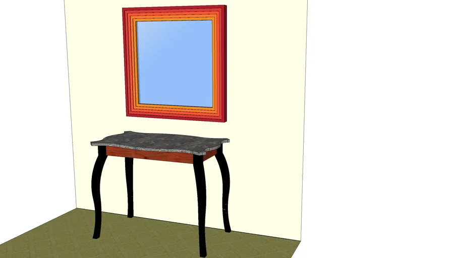 TABLE AND MIRROR | 3D Warehouse