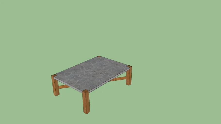 Table stone/wood | 3D Warehouse