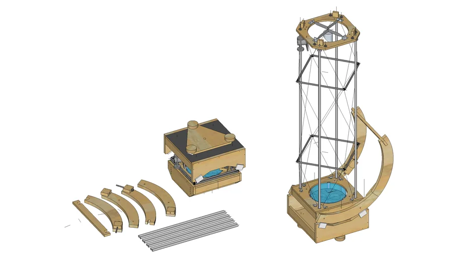 Don 8' F6 Tensegrity String Telescope | 3D Warehouse