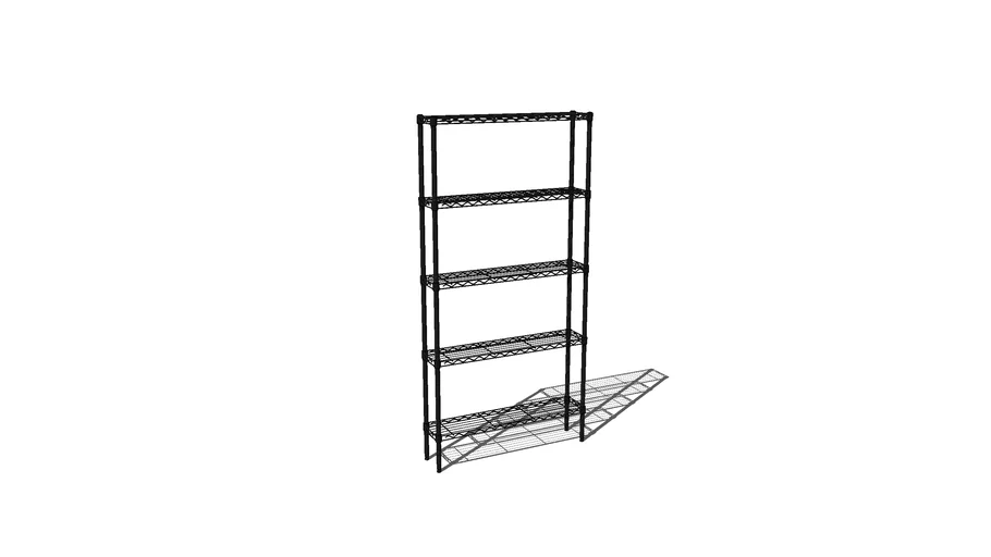 8”x36”x72” - Freestanding Wire Shelving System | 3D Warehouse
