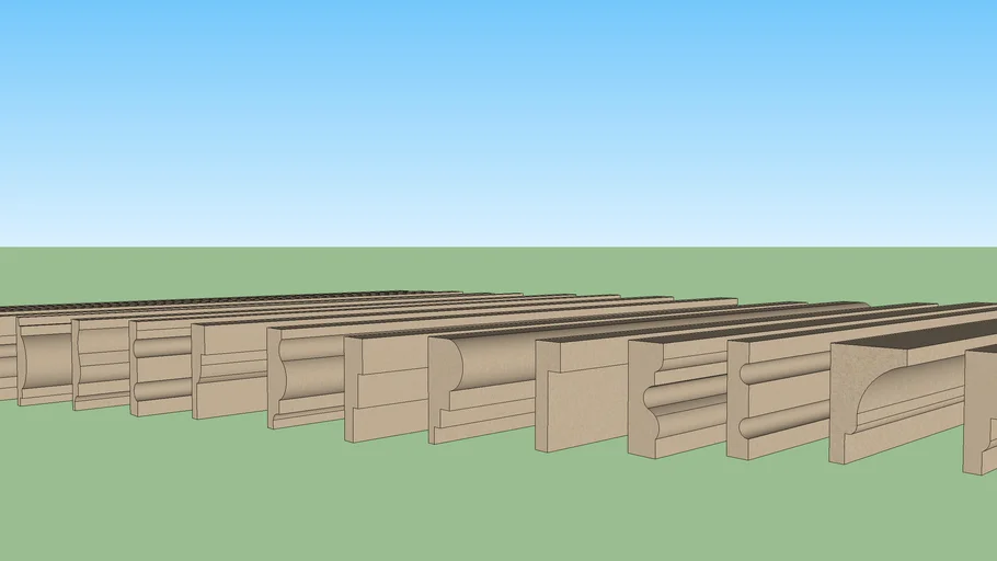 cornice razor Stone cladding 2 | 3D Warehouse