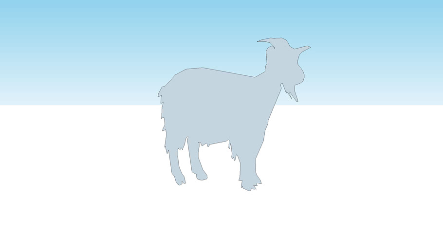 Goat 2d silhouette | 3D Warehouse