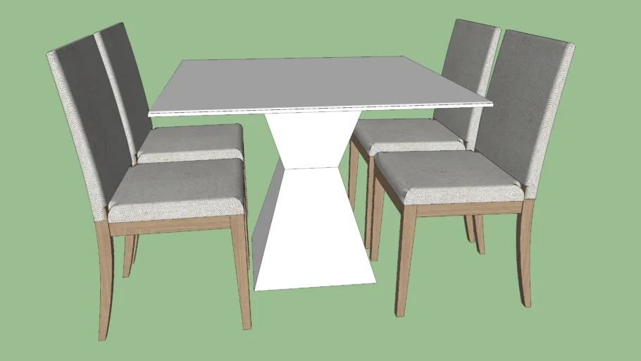 FR- Mesa quadrada 4 lugares | 3D Warehouse
