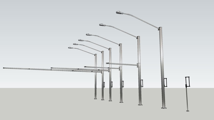 Nevada steel line mast arms | 3D Warehouse