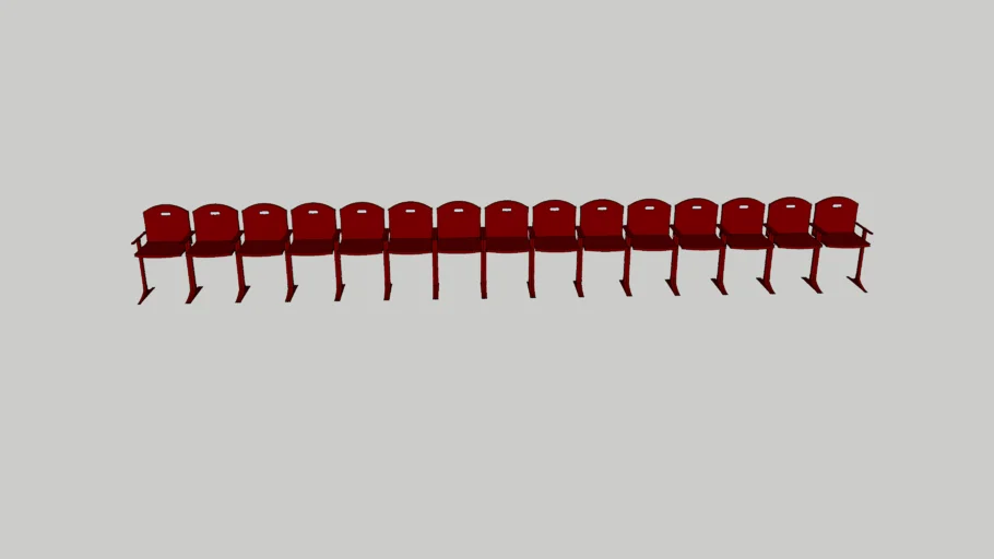 Maroon Stadium Row | 3D Warehouse