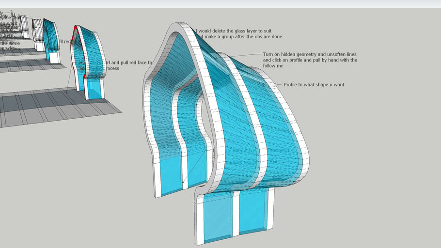 Glass Wave style Roof Tutorial | 3D Warehouse