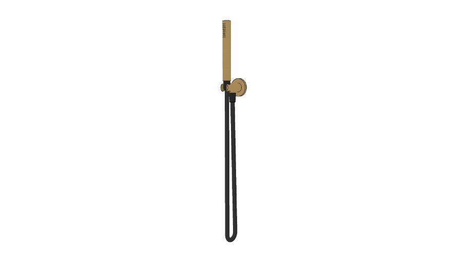 JEE-O slimline wall hand shower - matt gold | 3D Warehouse