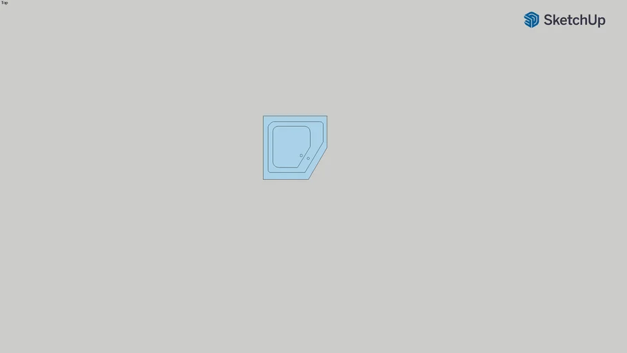 MHS 2D 54' by 54' Whirlpool Tub | 3D Warehouse