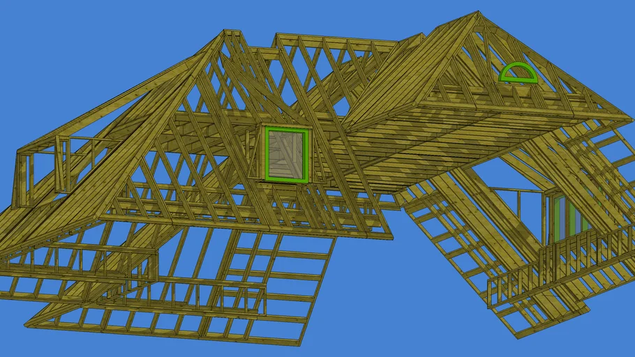 Prefab roof construction | 3D Warehouse