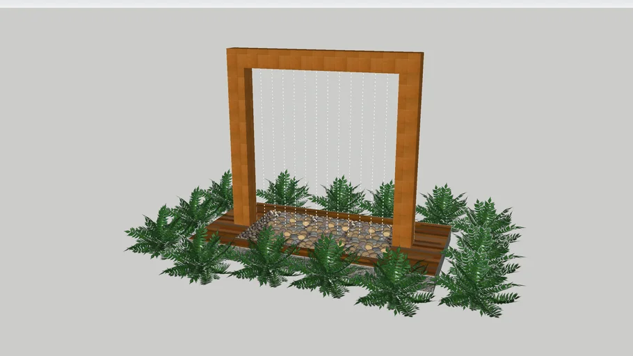 decor garden with simple fall | 3D Warehouse