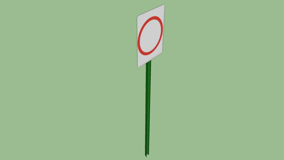 Blank speed limit sign | 3D Warehouse