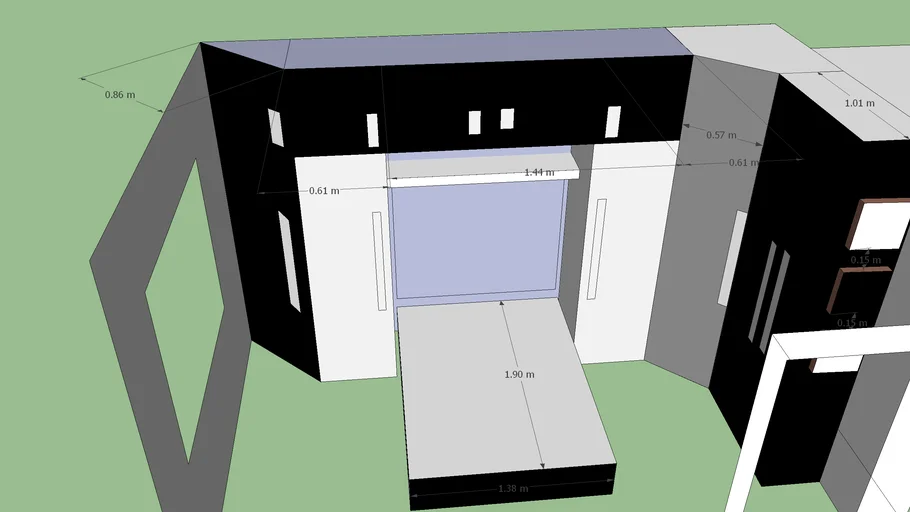 Guarda-roupa e rack 2 | 3D Warehouse