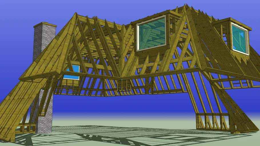 Prefab. Dakkonstuktie | 3D Warehouse