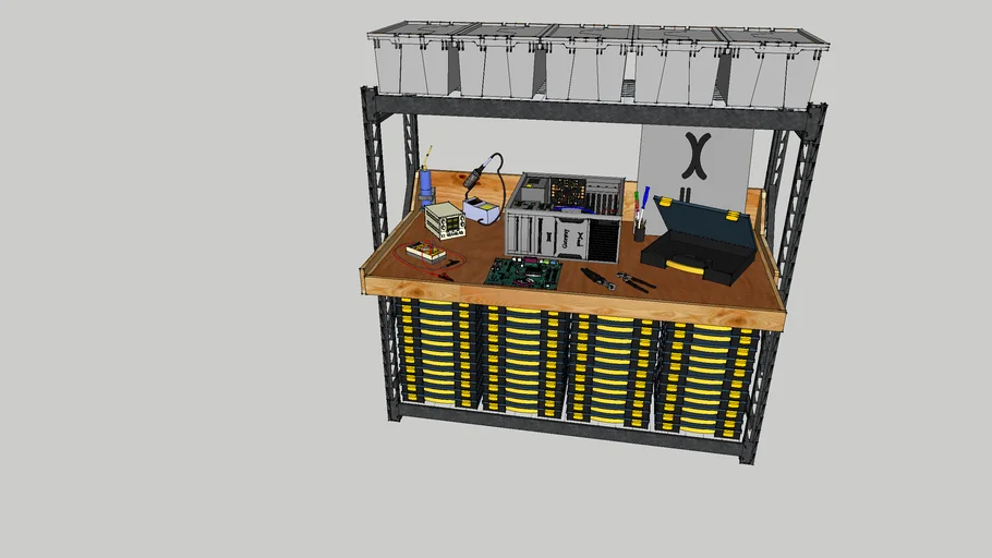 3 X 6 Electronic Workbench workstation | 3D Warehouse