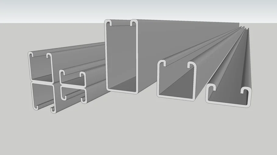 B-Line Series Strut Channel Profile Builder | 3D Warehouse