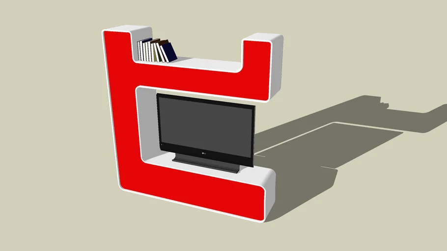 tv desk ultra modern | 3D Warehouse