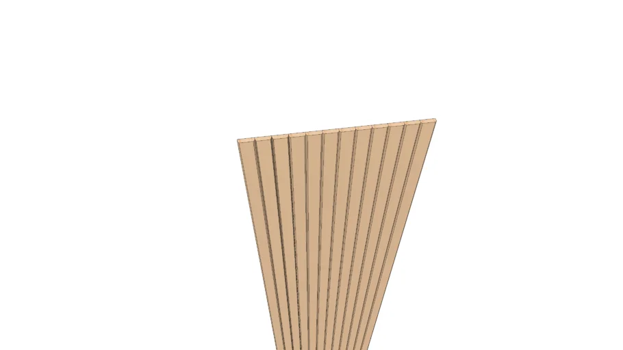 Tambour Profile 203 Flexible 12' W x 48' L - 1' Bevel | 3D Warehouse