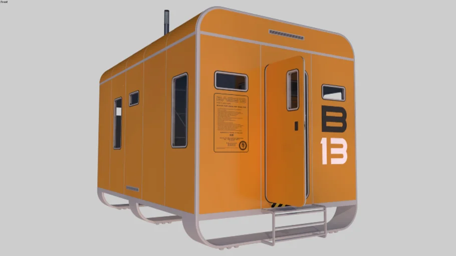 BASE 13 shelter / cabin / hut - RESCUE ORANGE | 3D Warehouse