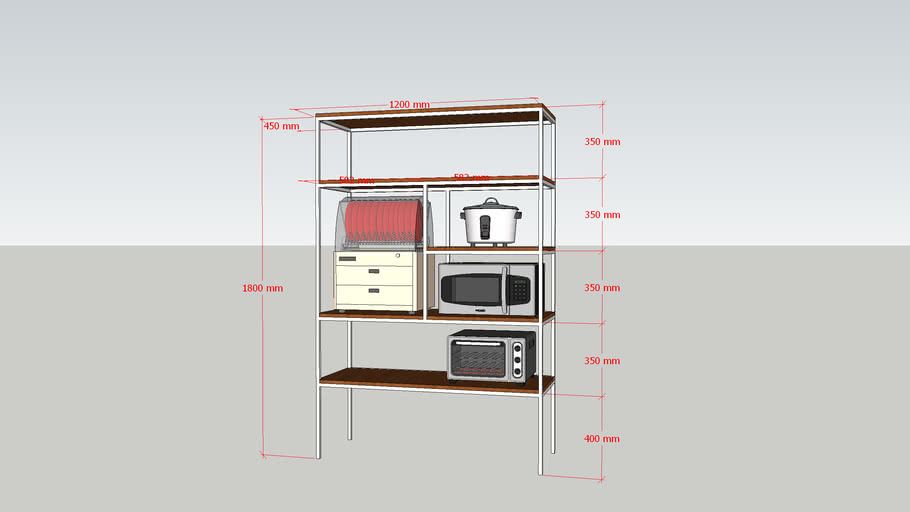 Kitchen Shelves Frame | 3D Warehouse