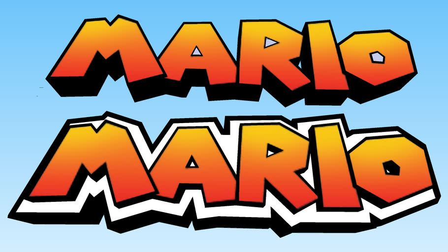 Mario 3D Text logo | 3D Warehouse