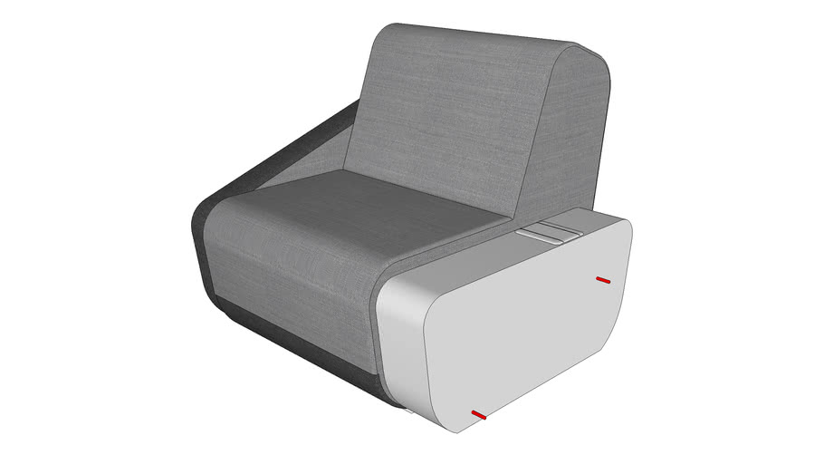 Open port modular seats LD seating | 3D Warehouse