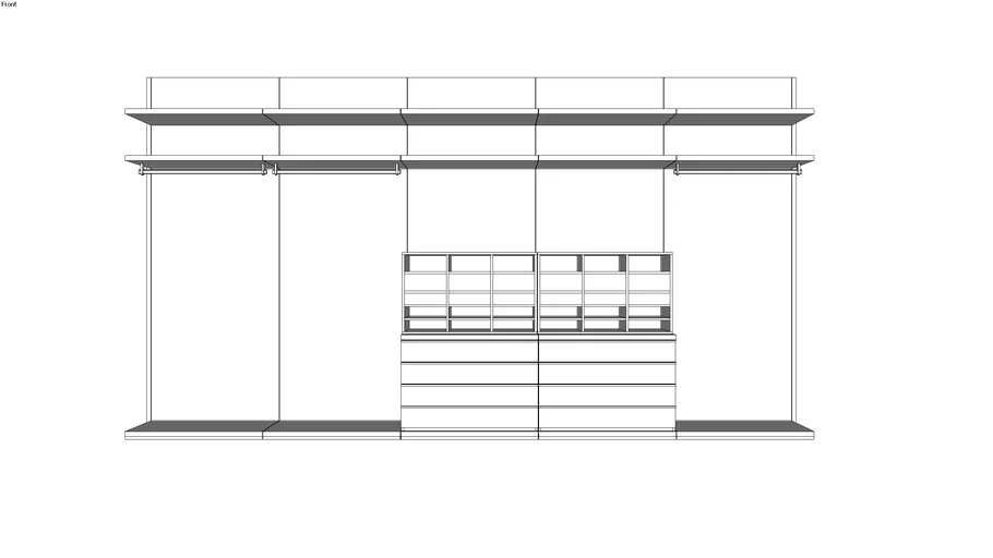 Closet Closet Moderno Poliform 04 | 3D Warehouse